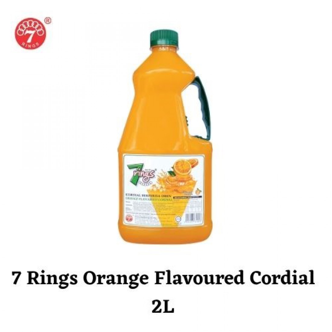 7 Rings 2L Orange Flavoured Cordial